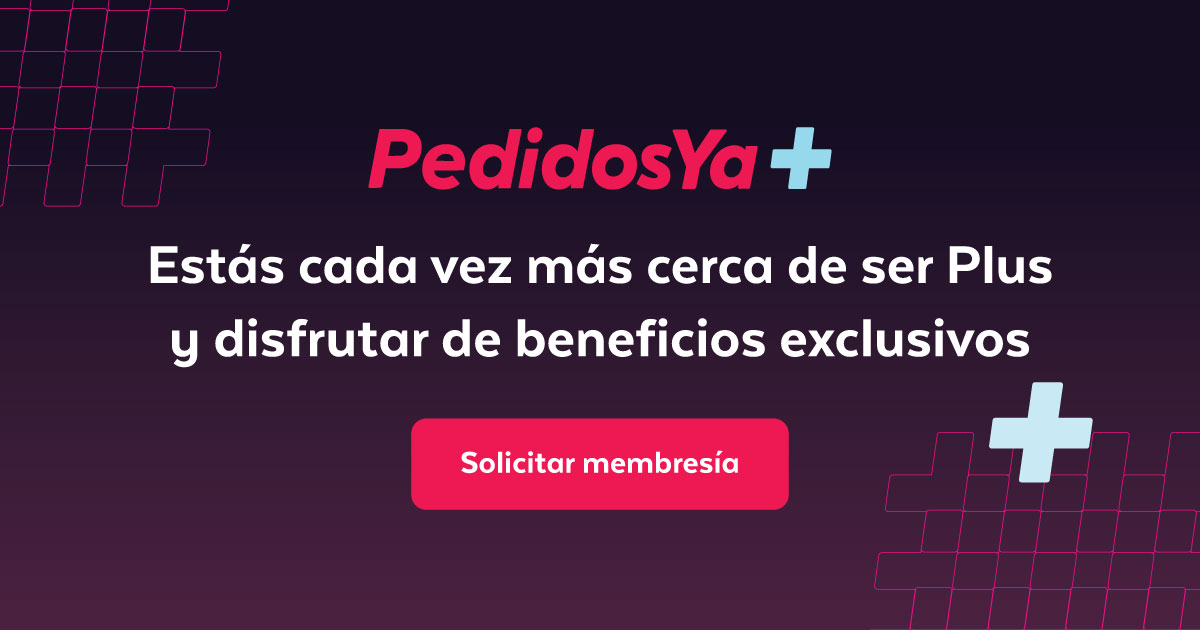 PedidosYa Plus 1 año gratis - Inicio